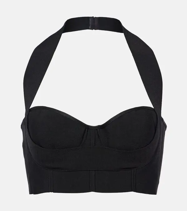 Alaïa Halterneck Bra Top - Black