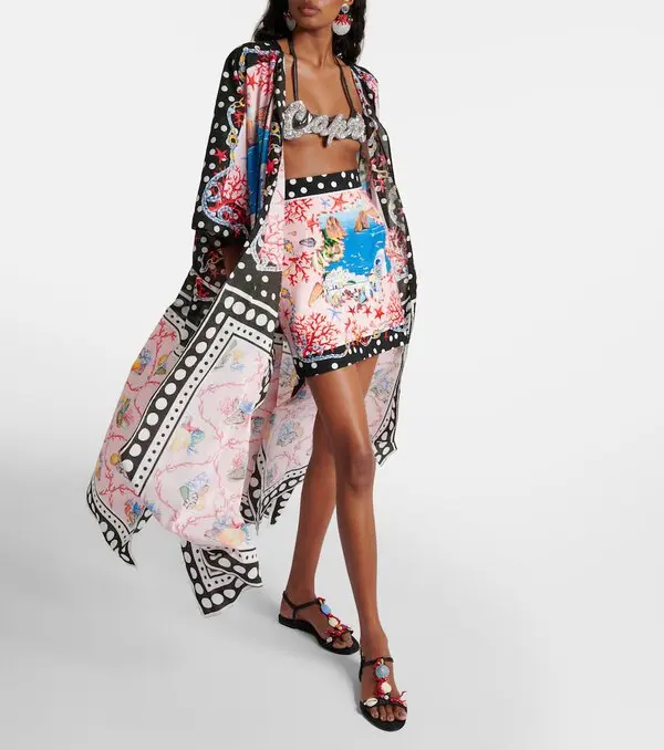Dolce & Gabbana Capri Printed Miniskirt