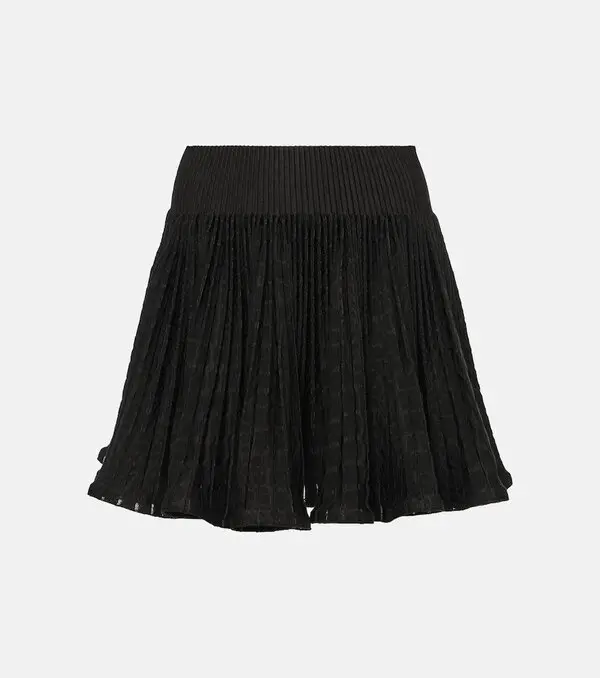 Alaïa High-rise Textured Miniskirt - Black