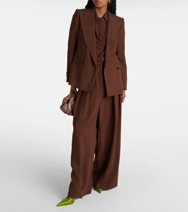 Dries Van Noten Double-breasted Blazer - Brown