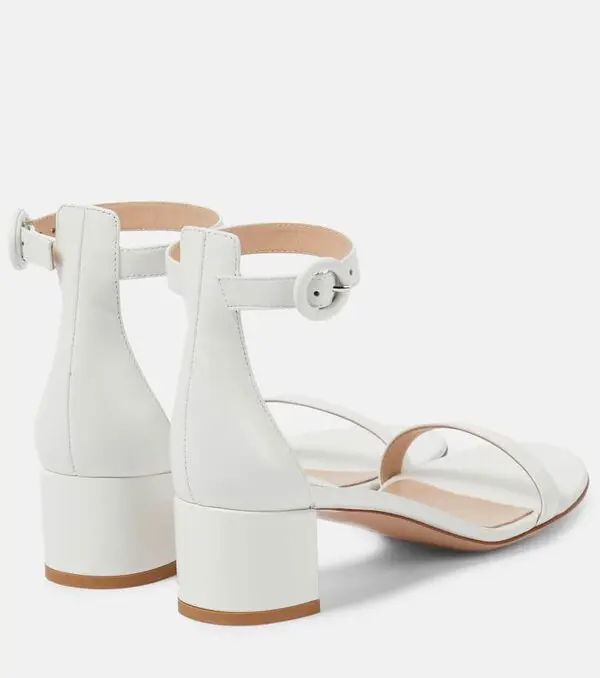 GIANVITO ROSSI Gaeta 45 Leather Sandals - White