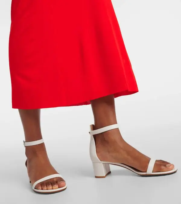 GIANVITO ROSSI Gaeta 45 Leather Sandals - White