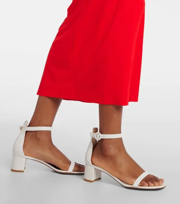 GIANVITO ROSSI Gaeta 45 Leather Sandals - White