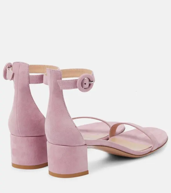 GIANVITO ROSSI Gaeta 45 Suede Sandals - Pink