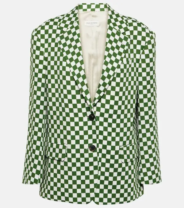 Dries Van Noten Checked Single-breasted Blazer