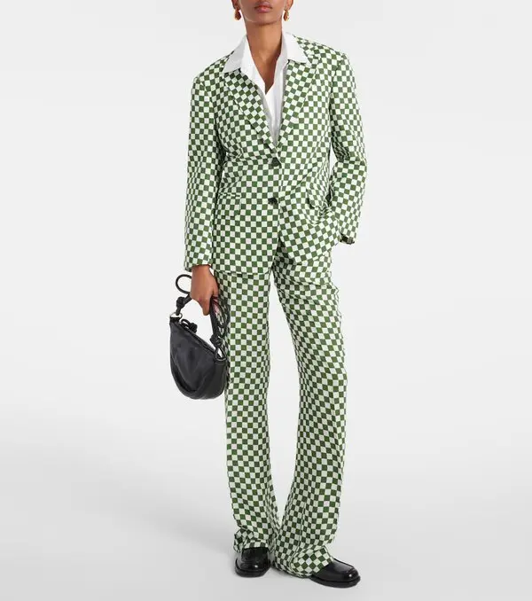 Dries Van Noten Checked Single-breasted Blazer