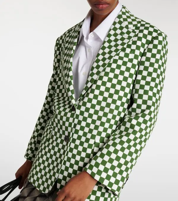 Dries Van Noten Checked Single-breasted Blazer