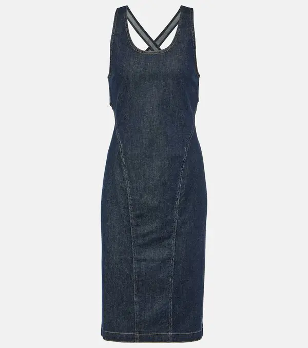 AZZEDINE ALAIA Alaïa Denim Midi Dress