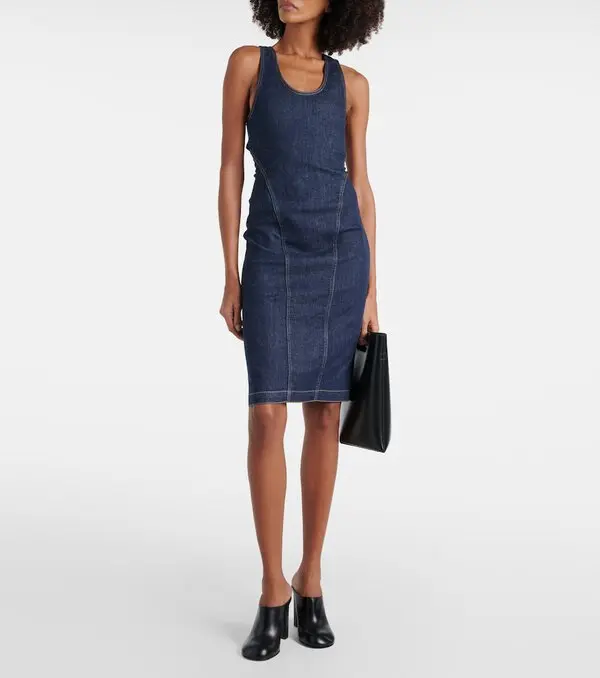 AZZEDINE ALAIA Alaïa Denim Midi Dress