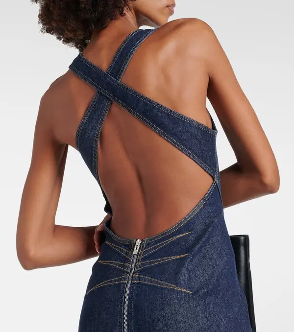 AZZEDINE ALAIA Alaïa Denim Midi Dress