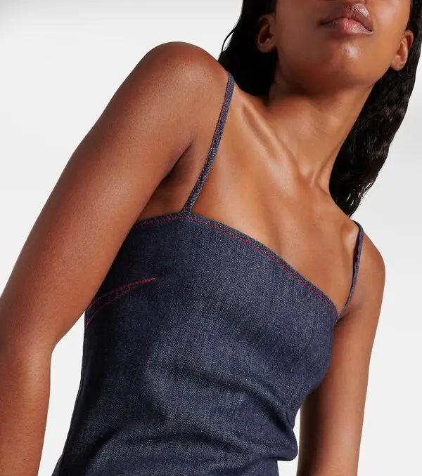AZZEDINE ALAIA Alaïa Denim Midi Dress