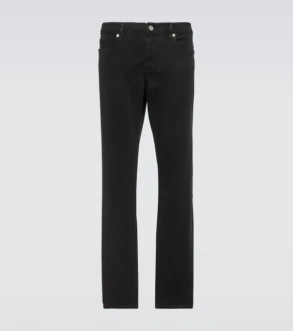 FRAME L'homme Mid-rise Slim Jeans - Black