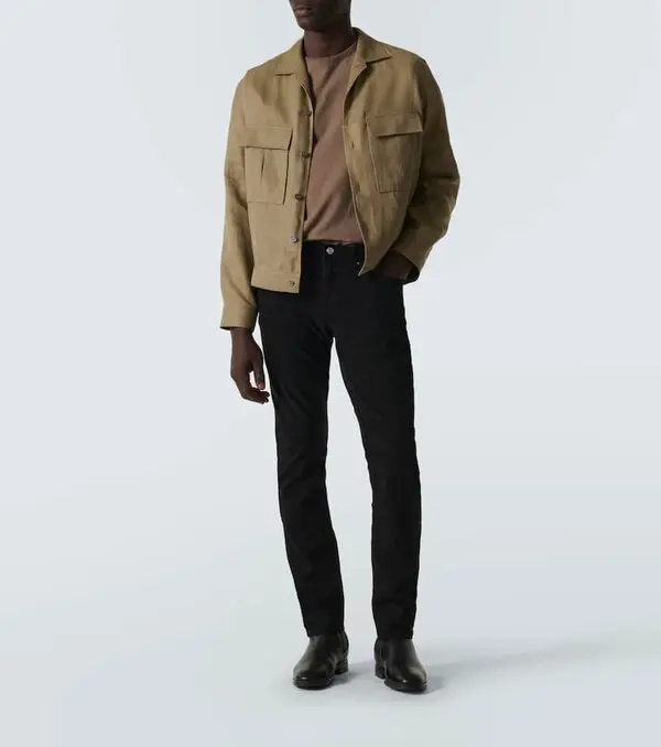 FRAME L'homme Mid-rise Slim Jeans - Black