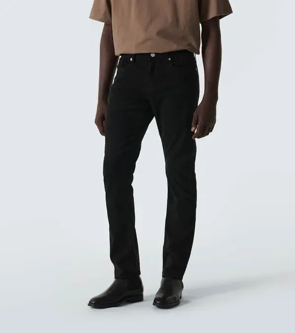 FRAME L'homme Mid-rise Slim Jeans - Black
