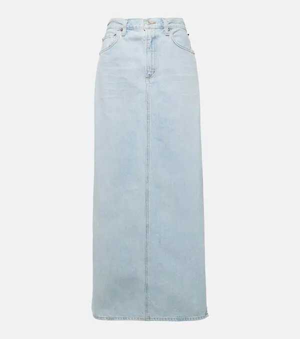AGOLDE Astrid Slice Denim Maxi Skirt