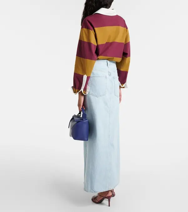 AGOLDE Astrid Slice Denim Maxi Skirt