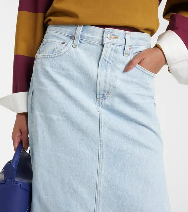 AGOLDE Astrid Slice Denim Maxi Skirt