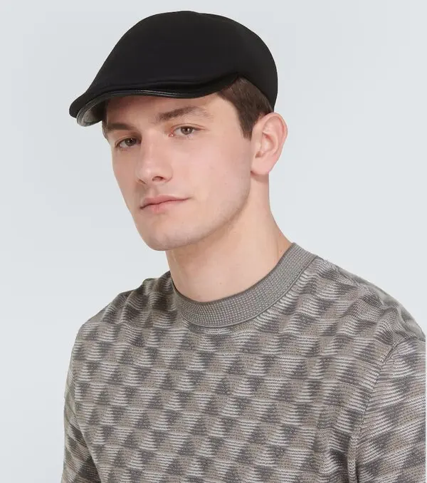 Giorgio Armani Wool And Cashmere-blend Flat Cap