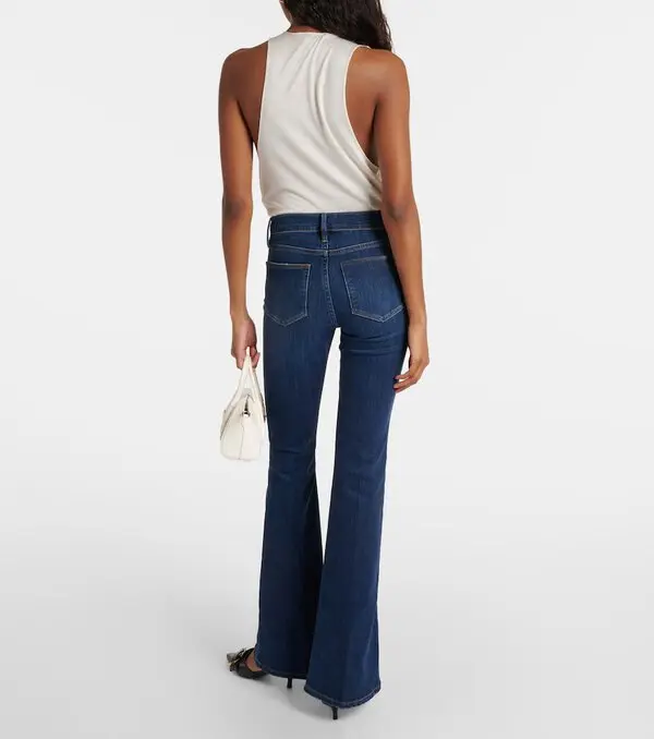 FRAME Le High Flare High-rise Jeans - Blue