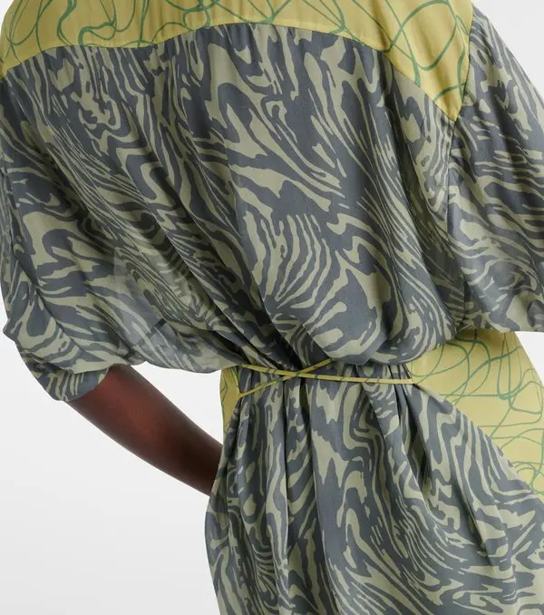 Dries Van Noten Printed Georgette Minidress