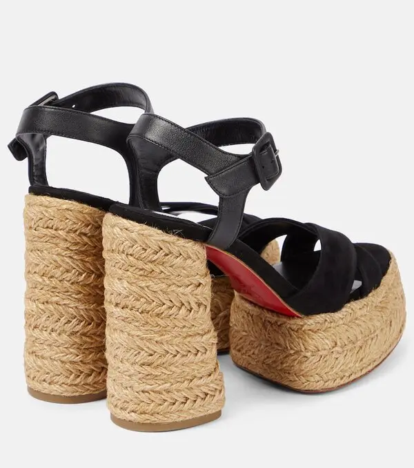 CHRISTIAN LOUBOUTIN Super Calakala 130 Espadrille Sandals - Black