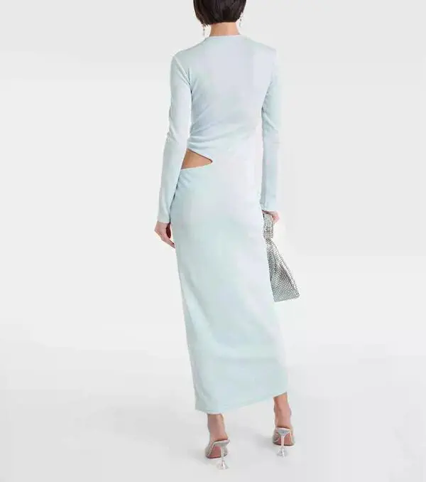 Christopher Esber Gathered Cutout Jersey Midi Dress