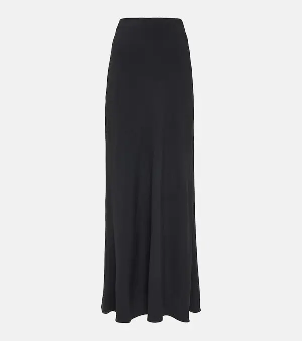 AMI Paris Crêpe Maxi Skirt - Black