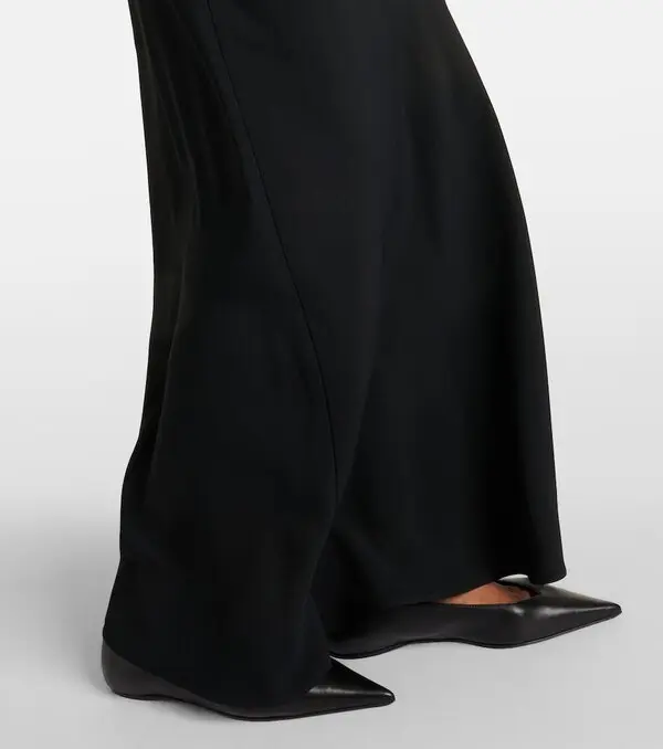 AMI Paris Crêpe Maxi Skirt - Black