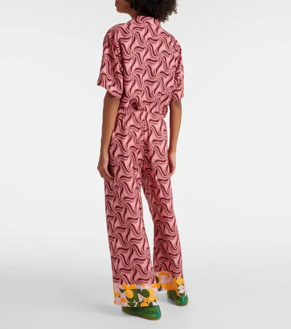 Dries Van Noten Printed Wide-leg Pants