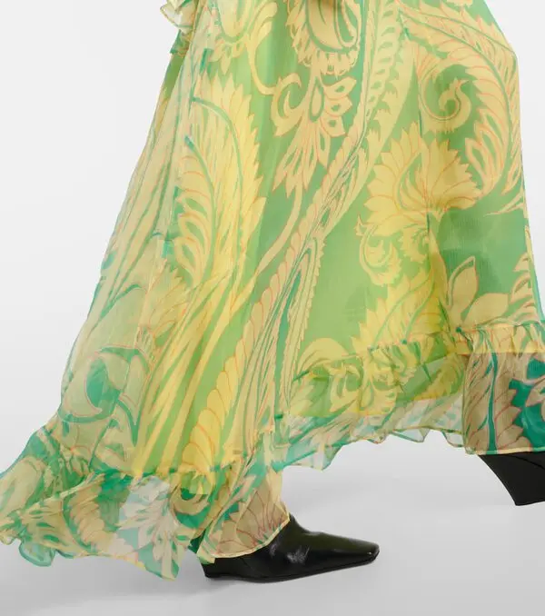 Etro Printed Silk Maxi Dress