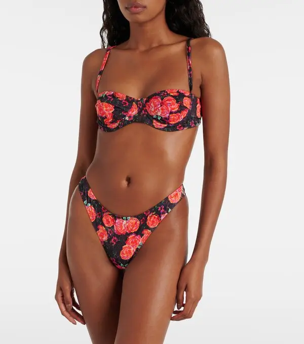 BANANHOT Lenny Floral Bikini Top
