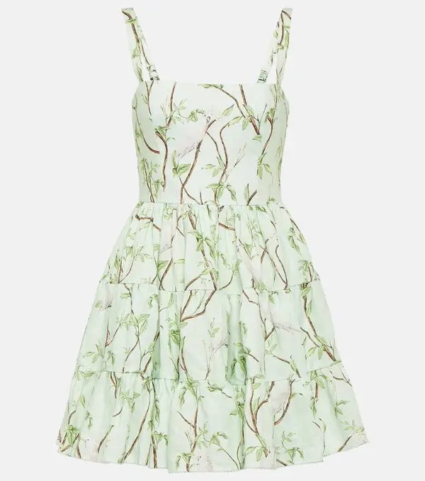 Agua Bendita Lima Printed Minidress