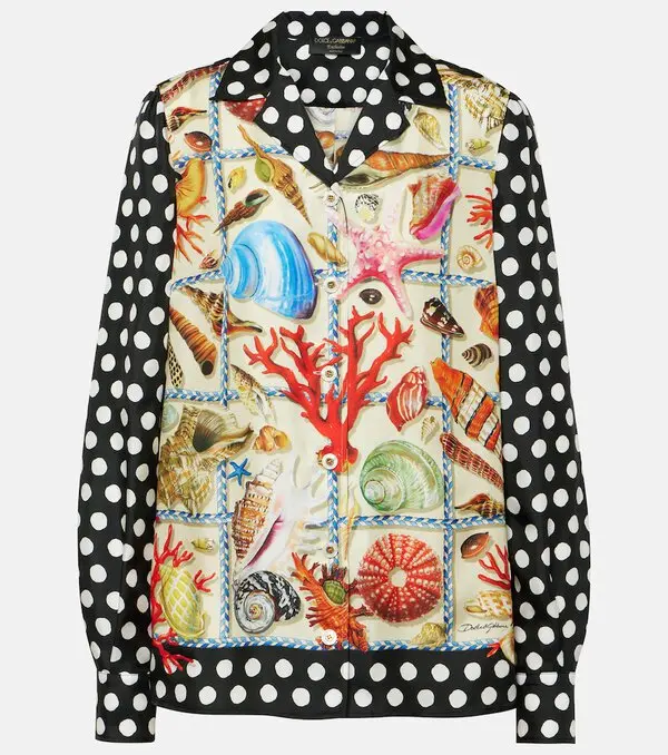 Dolce & Gabbana Capri Printed Silk Shirt - Multicoloured