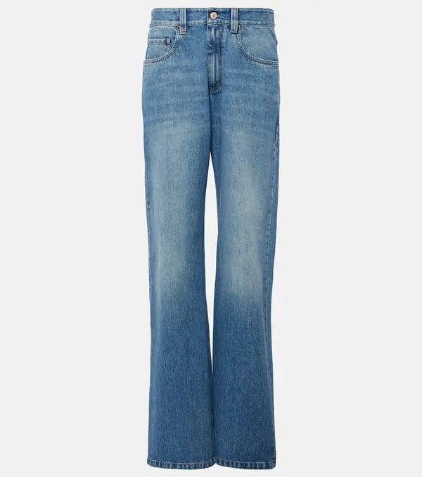 Brunello Cucinelli Mid-rise Wide-leg Jeans