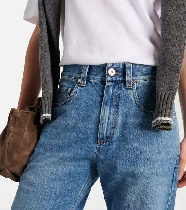 Brunello Cucinelli Mid-rise Wide-leg Jeans