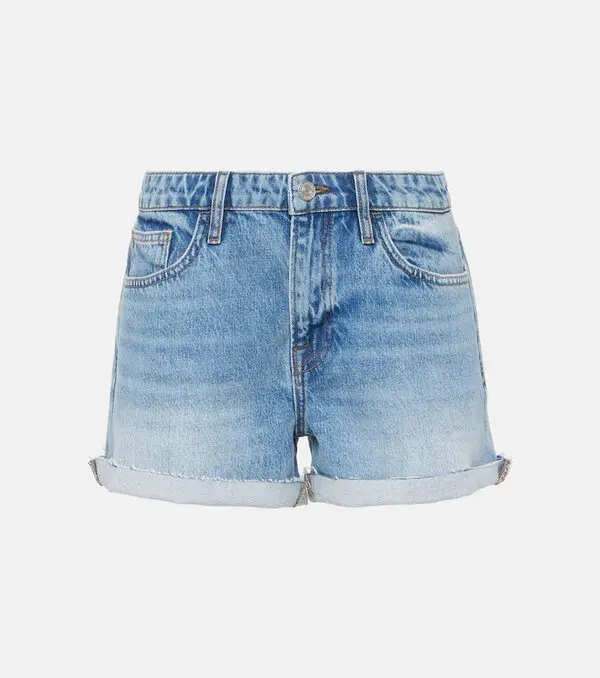 FRAME Le Grand Garçon High-rise Denim Shorts