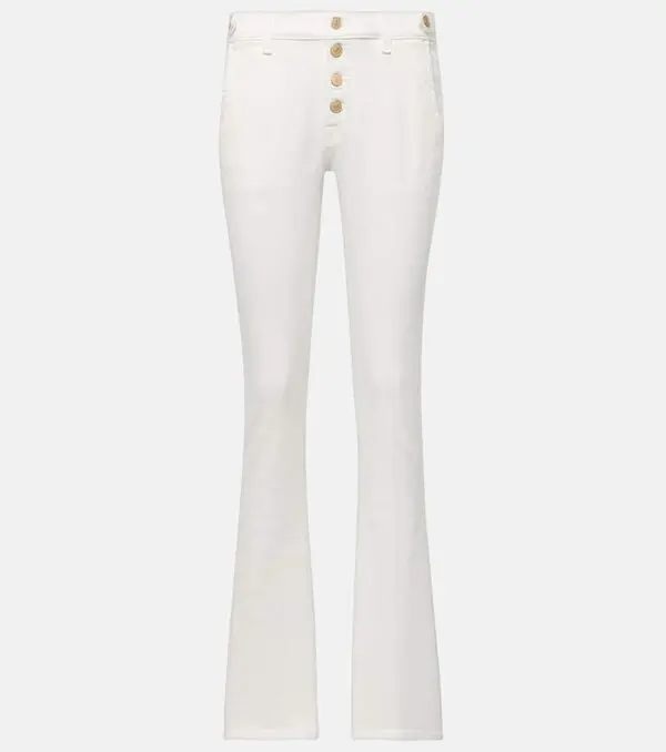 7 For All Mankind Mid-rise Bootcut Jeans - White