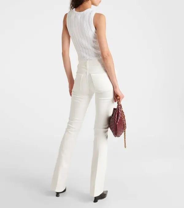 7 For All Mankind Mid-rise Bootcut Jeans - White