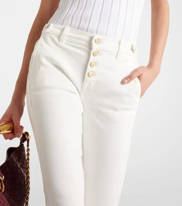 7 For All Mankind Mid-rise Bootcut Jeans - White