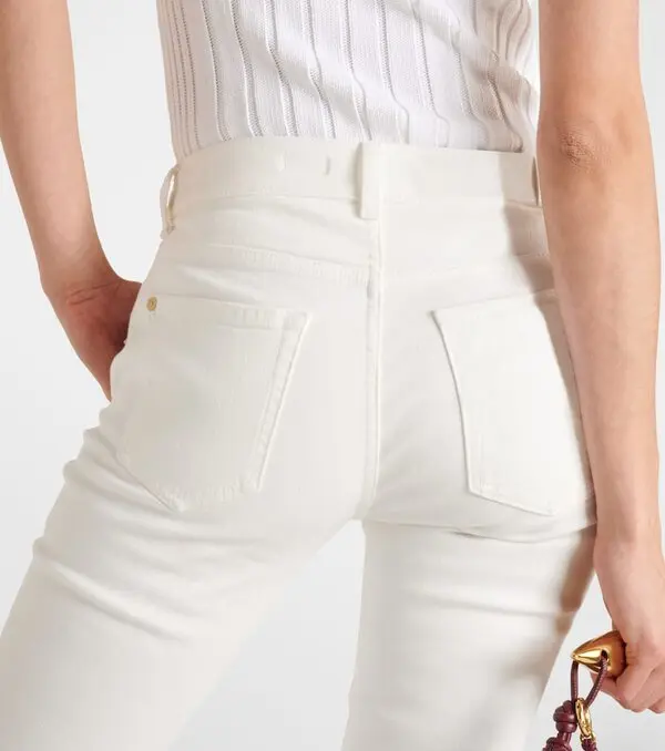 7 For All Mankind Mid-rise Bootcut Jeans - White