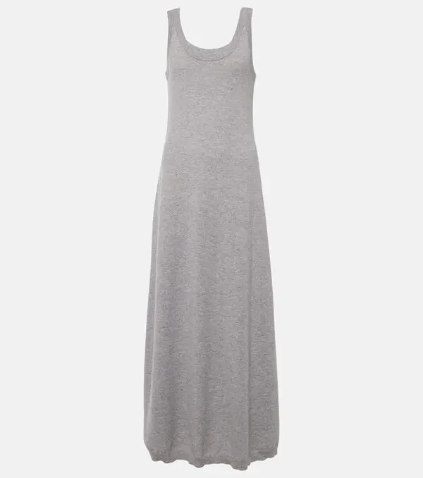 Brunello Cucinelli Cashmere Maxi Dress - Grey