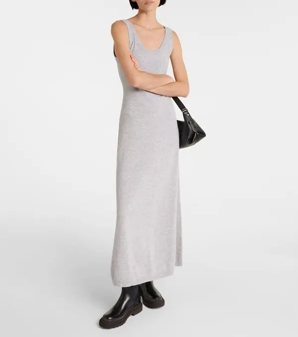 Brunello Cucinelli Cashmere Maxi Dress - Grey
