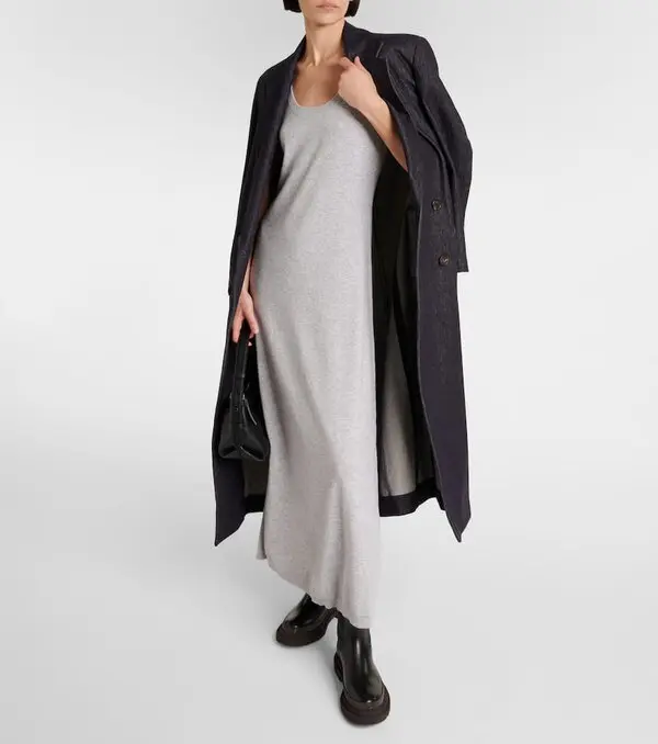 Brunello Cucinelli Cashmere Maxi Dress - Grey