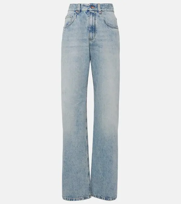 Brunello Cucinelli High-rise Straight Jeans - Blue