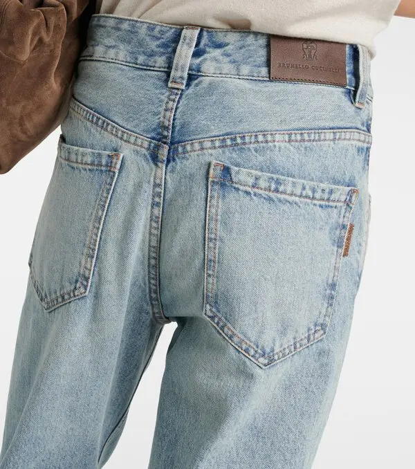 Brunello Cucinelli High-rise Straight Jeans - Blue