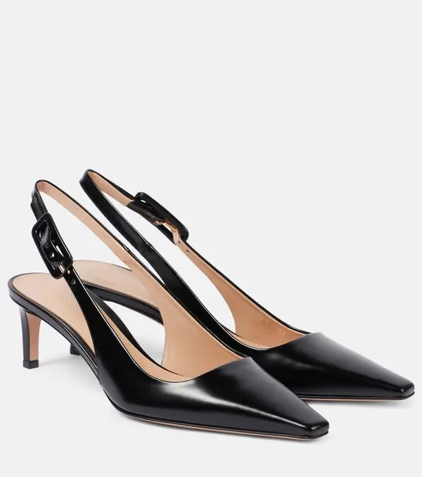 GIANVITO ROSSI Lindsay 55 Patent Leather Pumps - Black