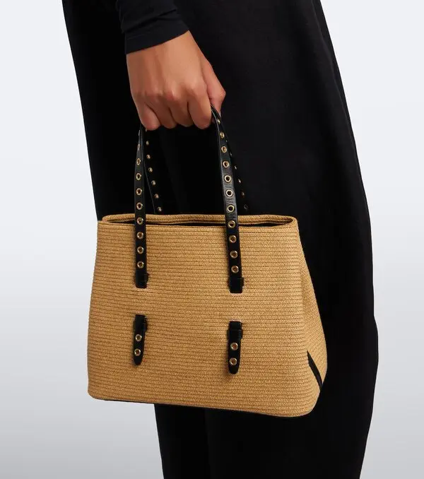 Alaïa Raffia-effect Top-handle Bag