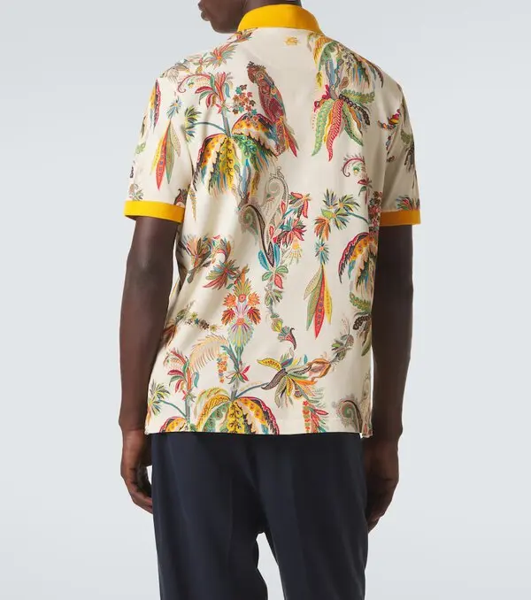 Etro Printed Cotton Piqué Polo Shirt - Multicoloured
