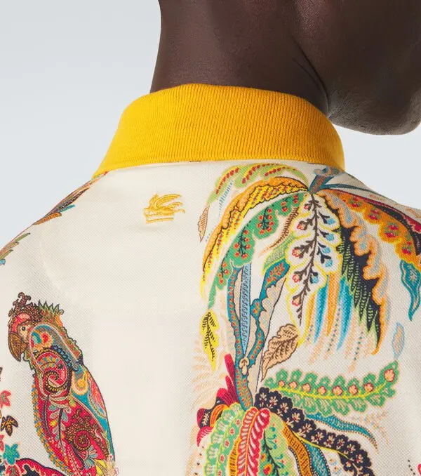 Etro Printed Cotton Piqué Polo Shirt - Multicoloured
