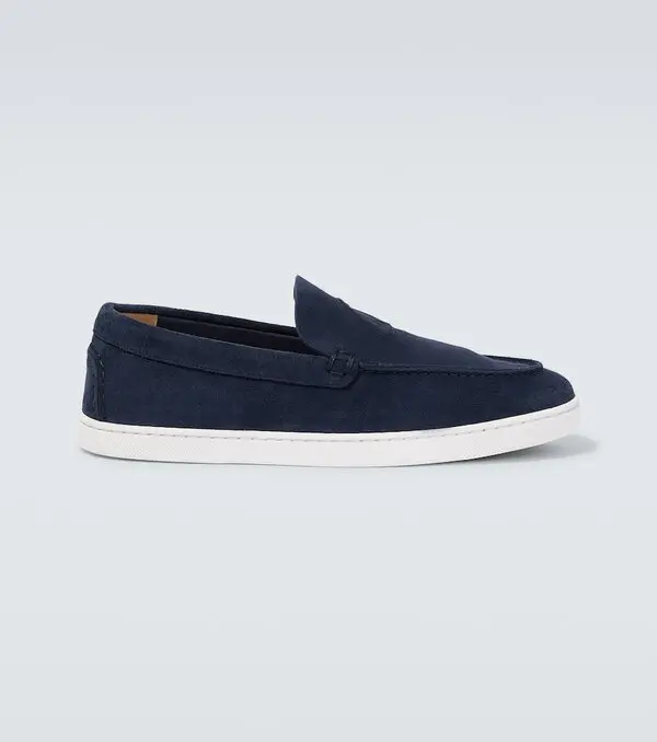 CHRISTIAN LOUBOUTIN Varsiboat Suede Loafers - Blue